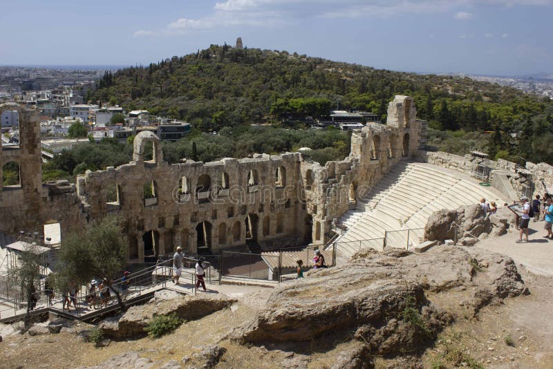 Athens Cityscape from Its Acropolis Stock Image - Image of ruin ...