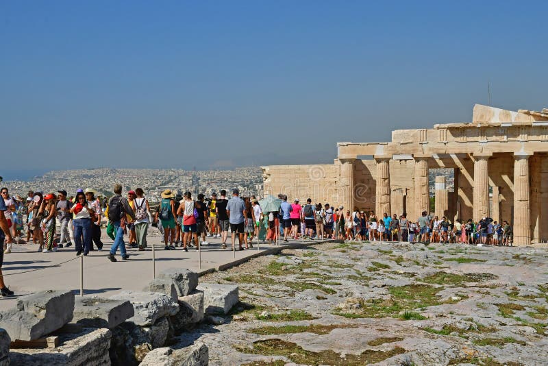 Athens Greece - August 29 2022 : Propylaea Editorial Stock Image ...