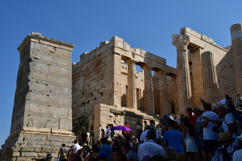 Athens Greece - August 29 2022 : Propylaea Editorial Stock Image ...