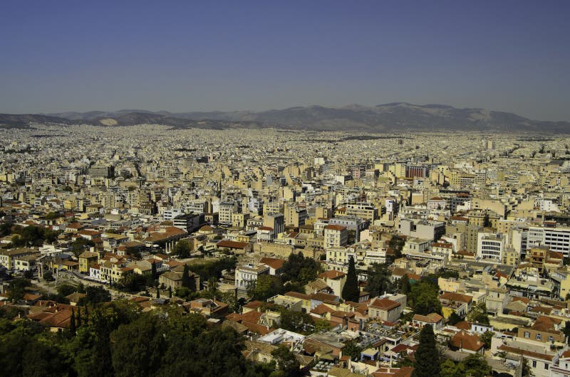 Athens Greece cityview editorial photo. Image of attraction - 41546686