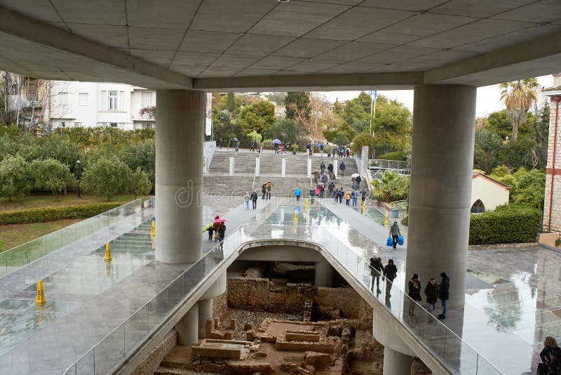 ATHENS, GREECE - DECEMBER 30, 2016: Interior View of the Acropolis ...