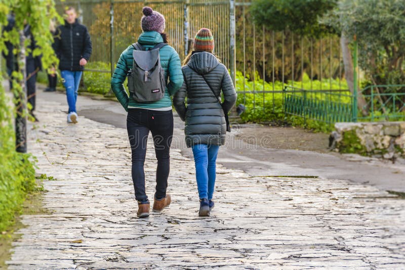 Tourists Walking, Athens, Greece Editorial Photo - Image of greece ...