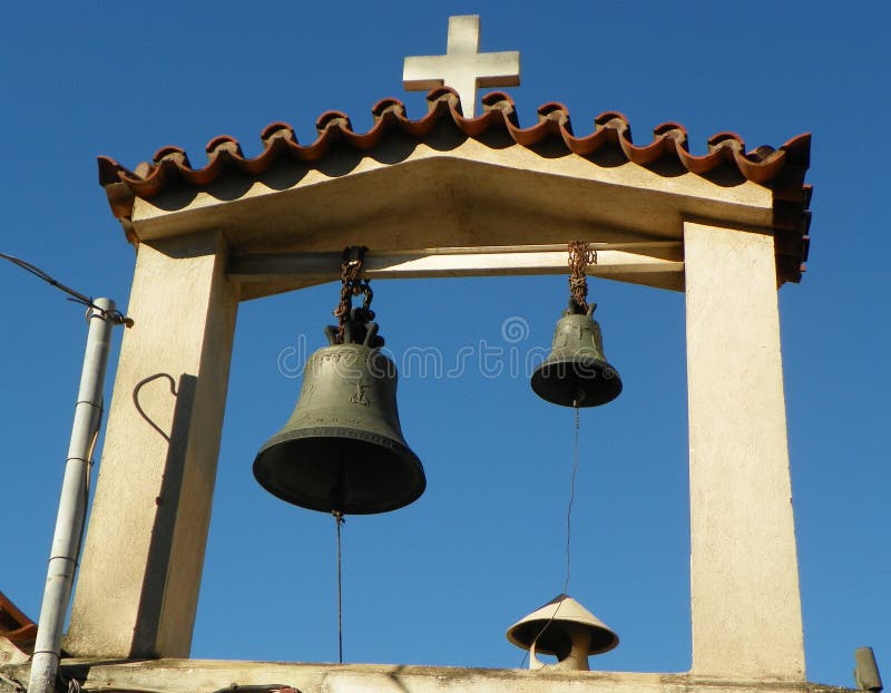 Athens, Greece, a Gate with Bells on the Grounds of Library of Hadrian ...