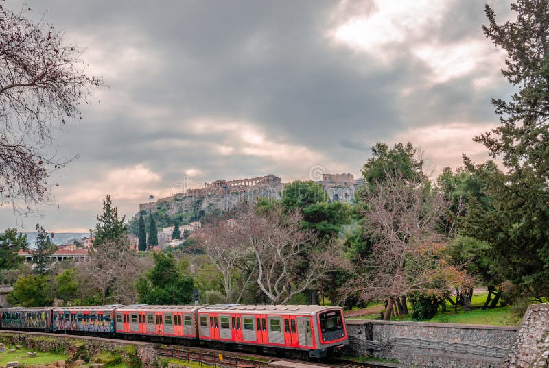 The Ancient Agora with the Acropolis of Athens in the Background ...
