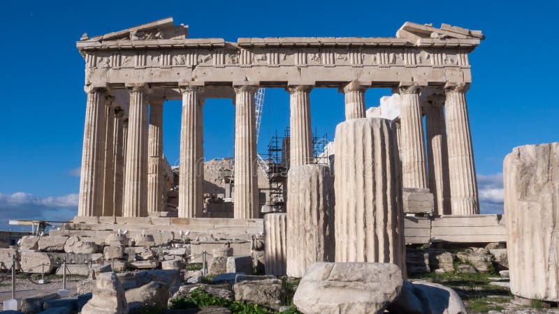 ATHENS, GREECE - JANUARY 20, 2017: People in Front of the Parthenon in ...