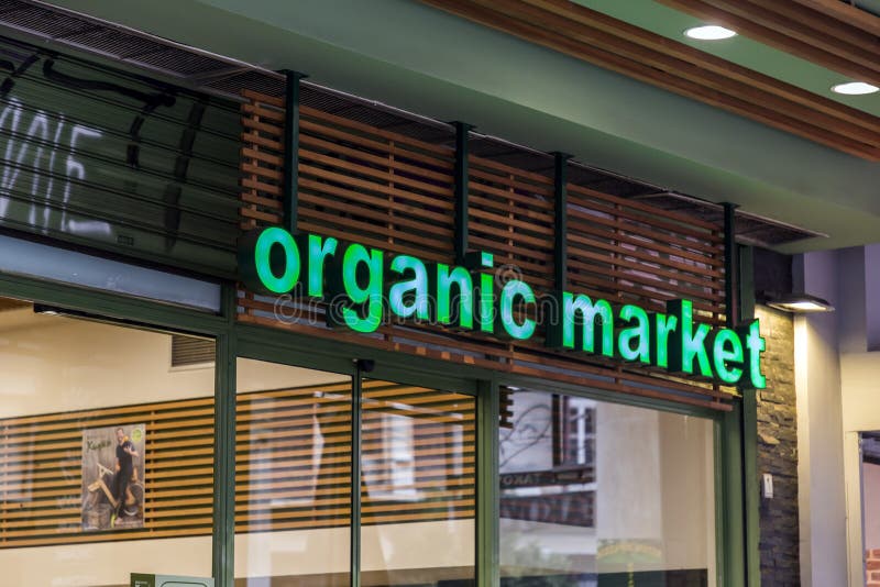 Store Front of an Organic Shop in Athens, Greece Editorial Stock Image ...