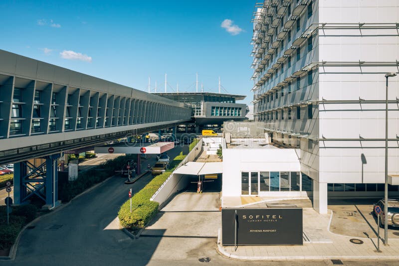 Passenger Pathway and Hotel at Athens Airport Editorial Stock Photo ...