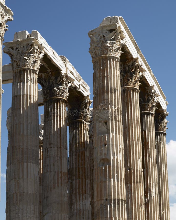 Athens Greece, Olympian Zeus Temple Columns Stock Image - Image of ...