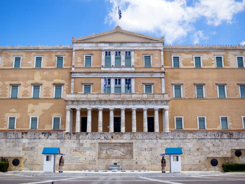 ATHENS, GREECE - JANUARY 19 2017: Amazing View of the Greek Parliament ...