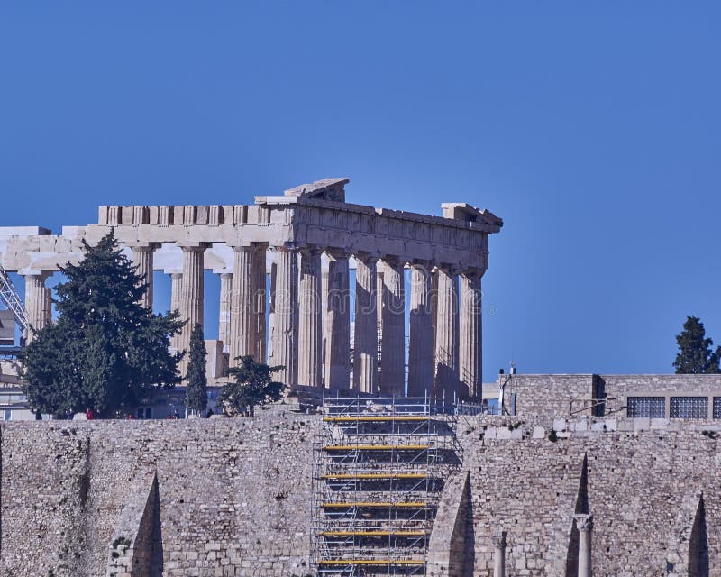 Athens, Greece, Parthenon Ancient Temple Stock Photo - Image of ...