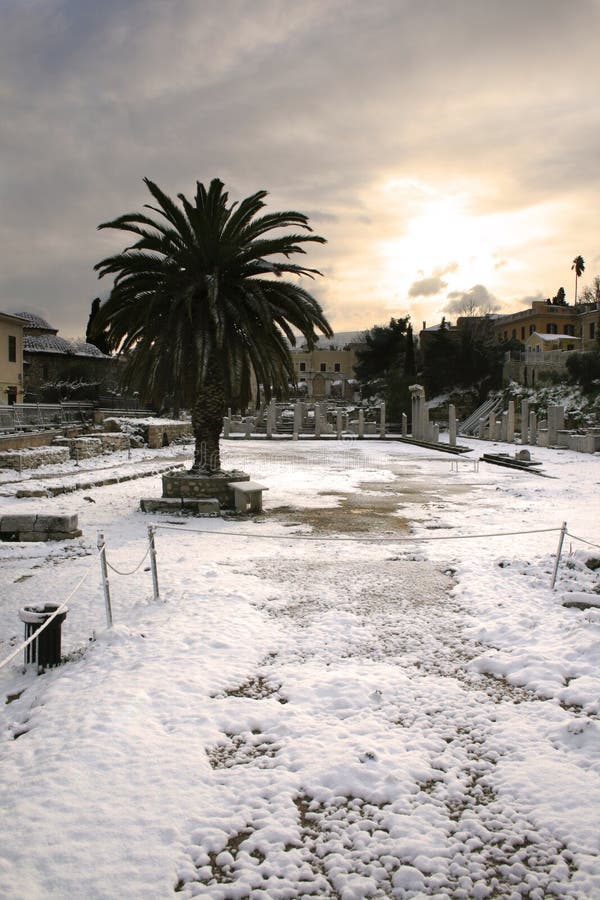 Heavy Snow Storm Hits Athens, Greece Editorial Photography - Image of ...