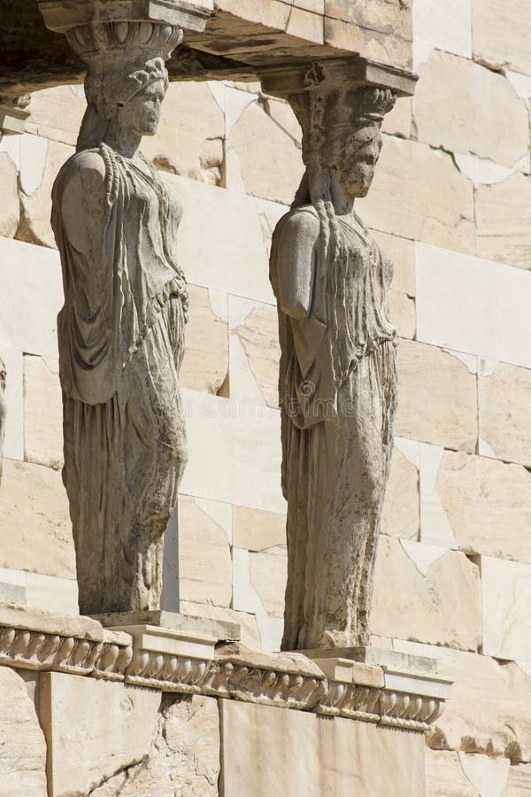 ATHENS - GREECE - SEPTEMBER 21, 2016 : Caryatides at Acropolis, a ...