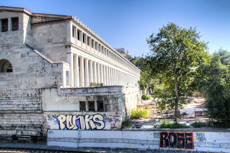 The Agora in Athens, Greece Editorial Photography - Image of ottoman ...