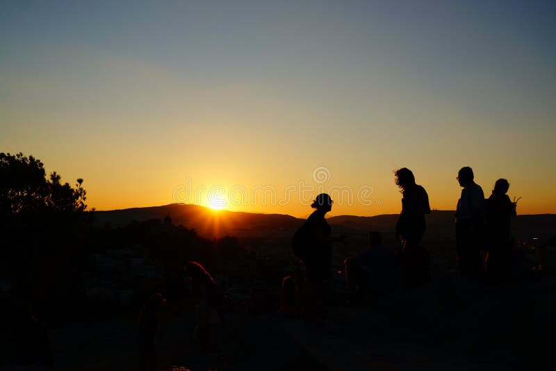 Athens, Greece sunset stock image. Image of landscape - 75559421