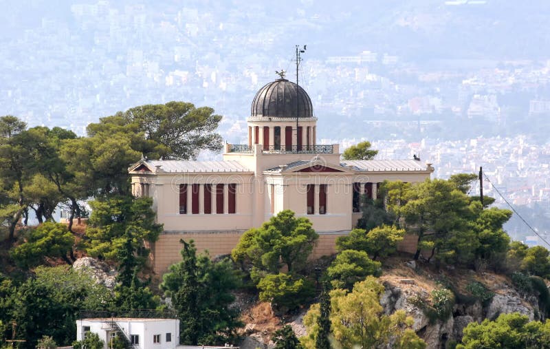 Athens National Observatory in the Center of Athen Stock Photo - Image ...