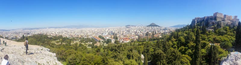 Athens City View from Acropolis Editorial Stock Photo - Image of ionian ...