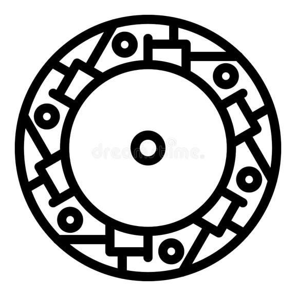 Athens Shield Icon Outline Vector. Ancient Temple Stock Vector ...