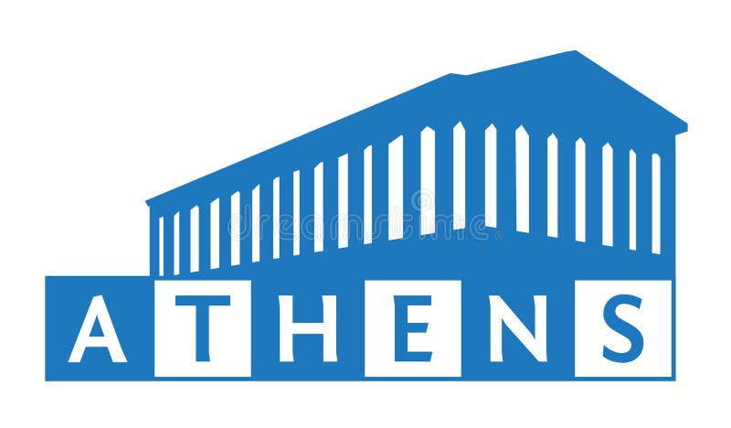 Athens sign stock vector. Illustration of architecture - 39779262