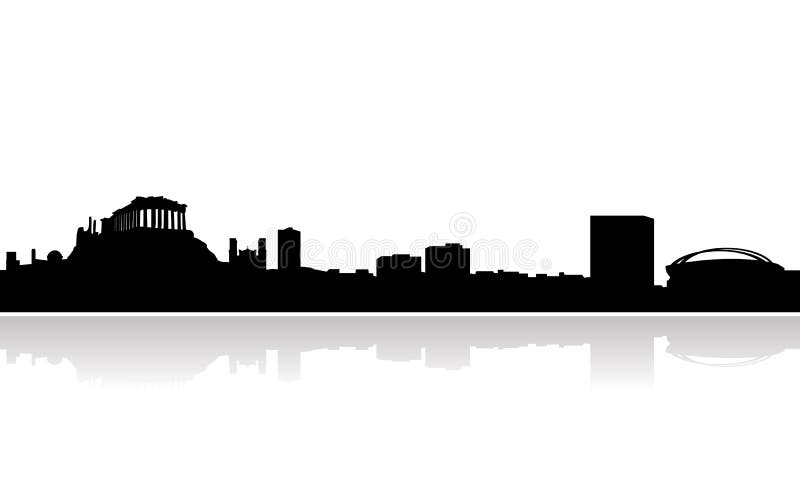 Athens skyline vector stock vector. Illustration of capital - 9508384
