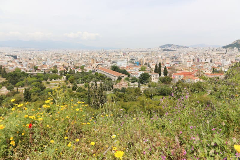 Athens from Top stock image. Image of fall, agora, landmark - 54629933