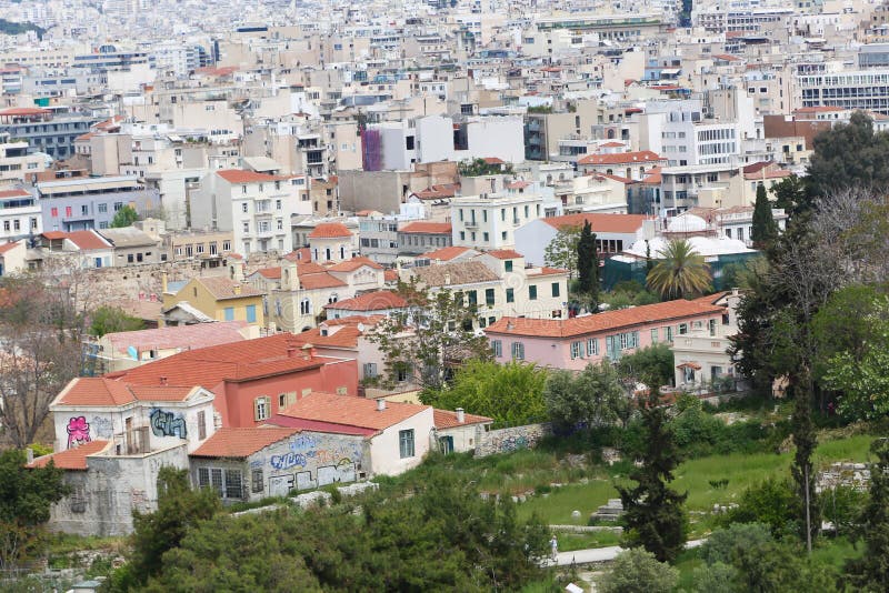 Athens from Top stock image. Image of home, greek, historic - 54631571