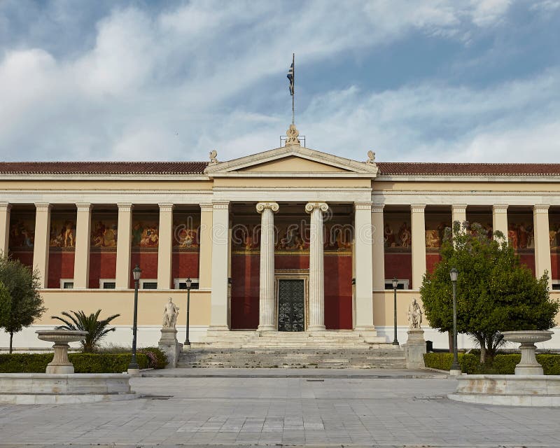 Athens University, National and Kapodistrian Stock Photo - Image of ...