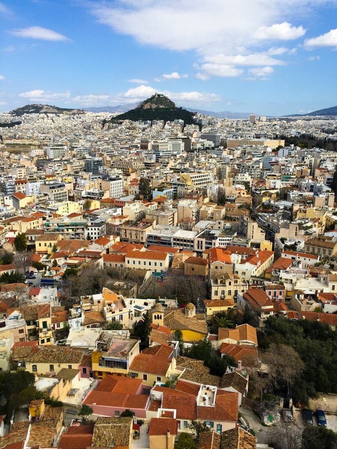 Athens stock photo. Image of cityscape, town, mountain - 51783484