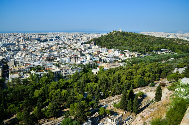 Athens view stock photo. Image of athenian, ancient - 101233900