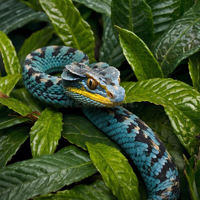 Hidden among Leaves: Atheris Hispida S Perfect Camouflage in Tropical ...