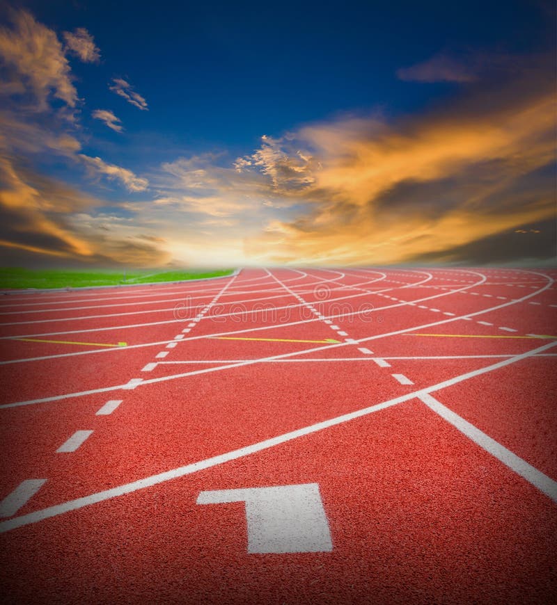 Linien Des Athleten Track Oder Der Laufbahn Leichtathletikbahn Im ...