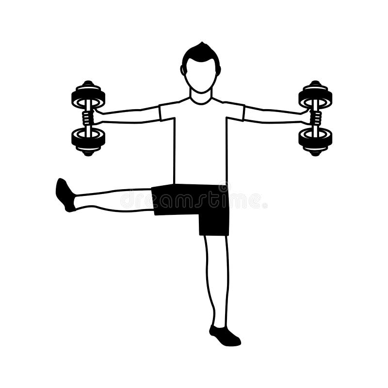 Athlete Avatar Character Weight Lifting Icon Stock Illustration ...
