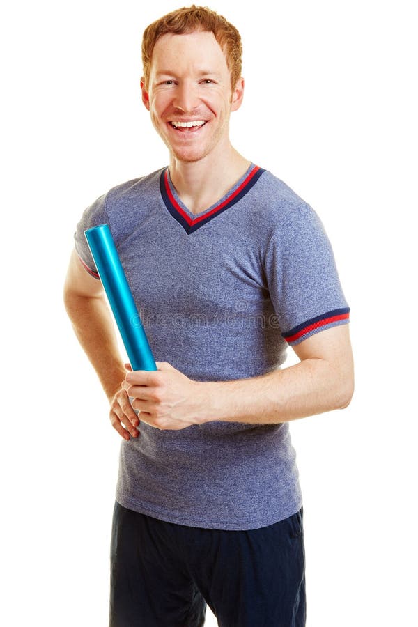 Athlete with a Baton Ready To Run a Race Stock Photo - Image of people ...