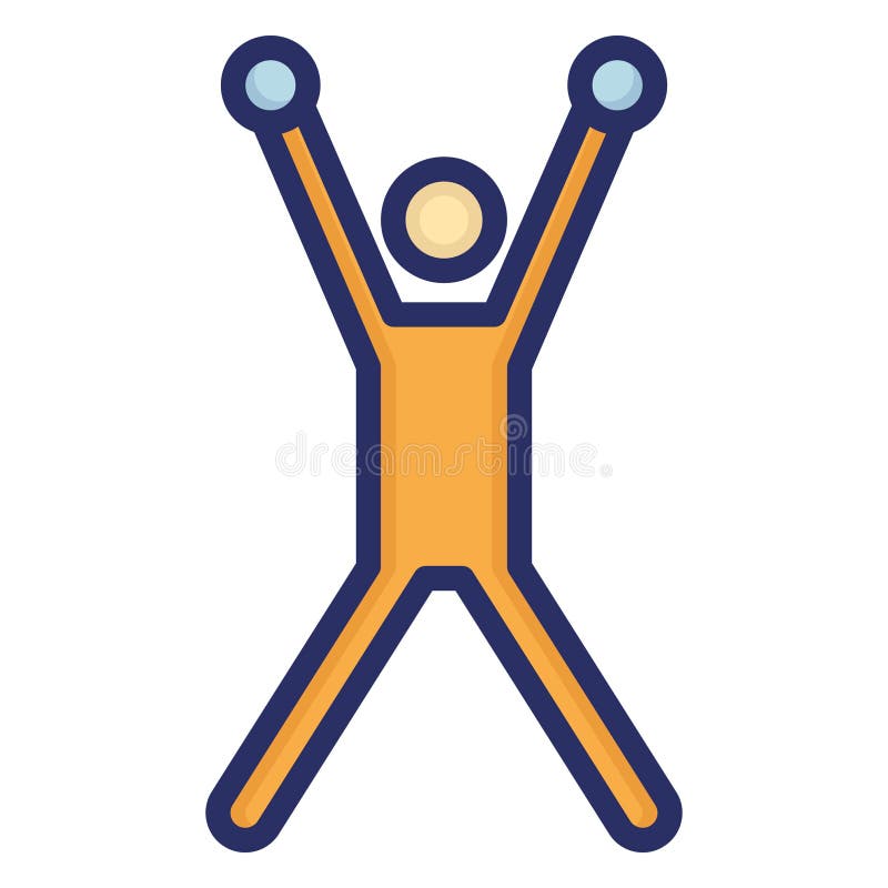 Athlete, Cheering Isolated Vector Icon Which Can Easily Modify or Edit ...