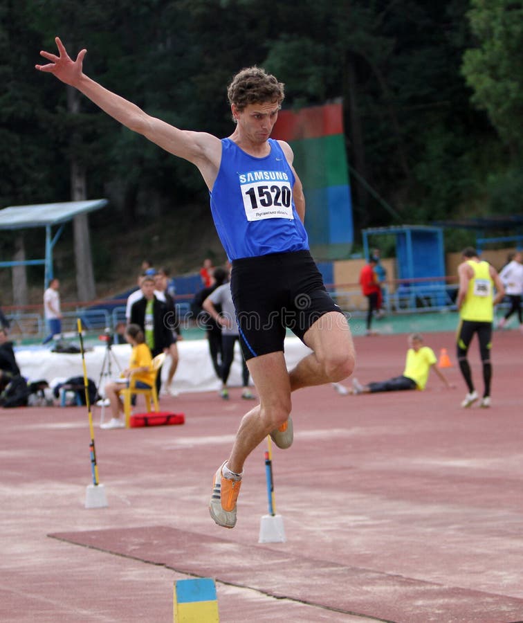 Athlete Compete In Long Jump Editorial Stock Photo - Image: 25444863