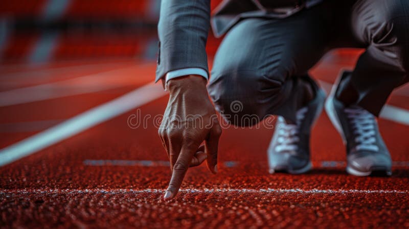 Athlete at the Starting Line.AI Generated Image Stock Image - Image of ...