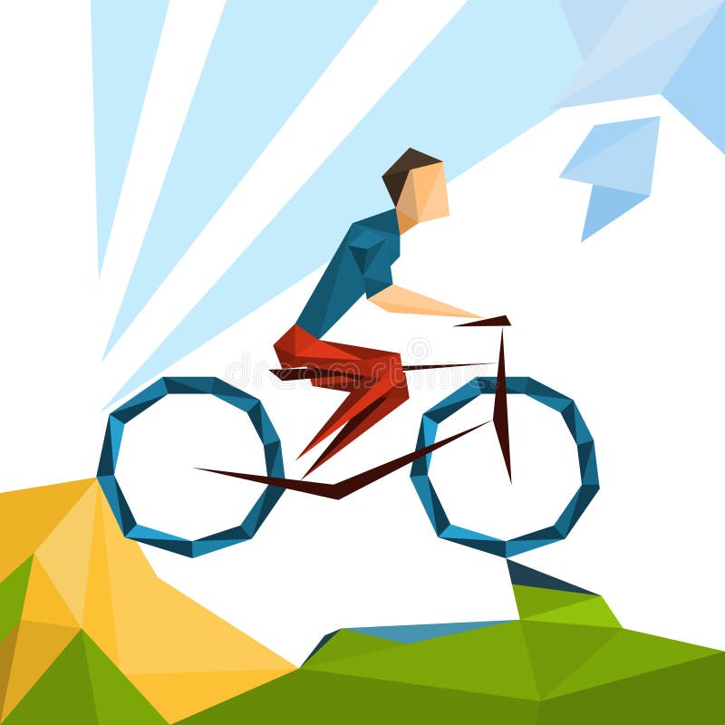 Athlete Cycling Track Sport Competition Stock Vector - Illustration of ...