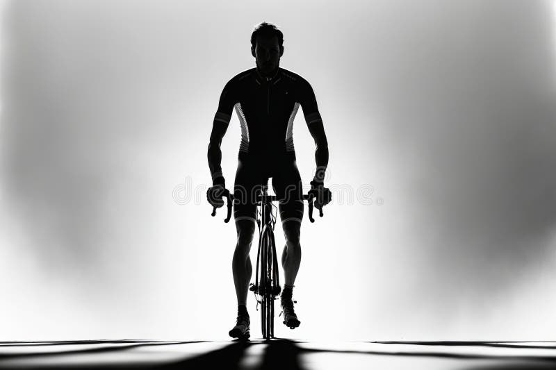 Athlete Cyclists in Silhouettes on Transparent Backgrounds Stock ...
