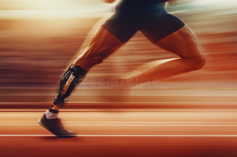 An Athlete Demonstrates Incredible Speed on a Track with a Prosthetic ...