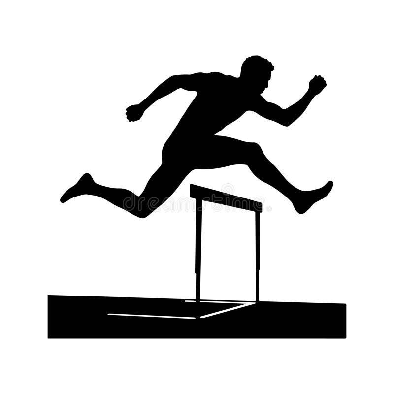 Track Hurdle Silhouette Stock Illustrations – 244 Track Hurdle ...