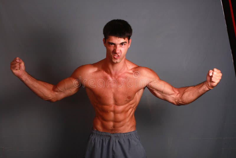 Athlete Looks into the Camera Stock Photo - Image of athletic, forearm ...