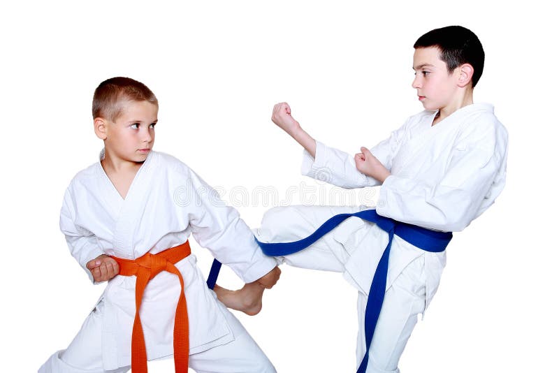 With Orange Belt Boy Beats Kicking Stock Image - Image of jitsu, sambo ...