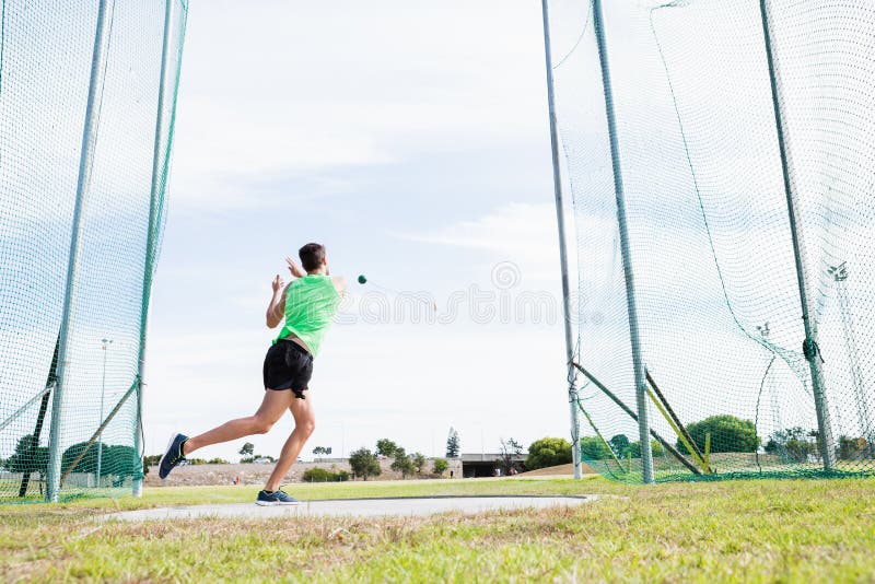 Athlete Performing a Hammer Throw Stock Photo - Image of power, throw ...