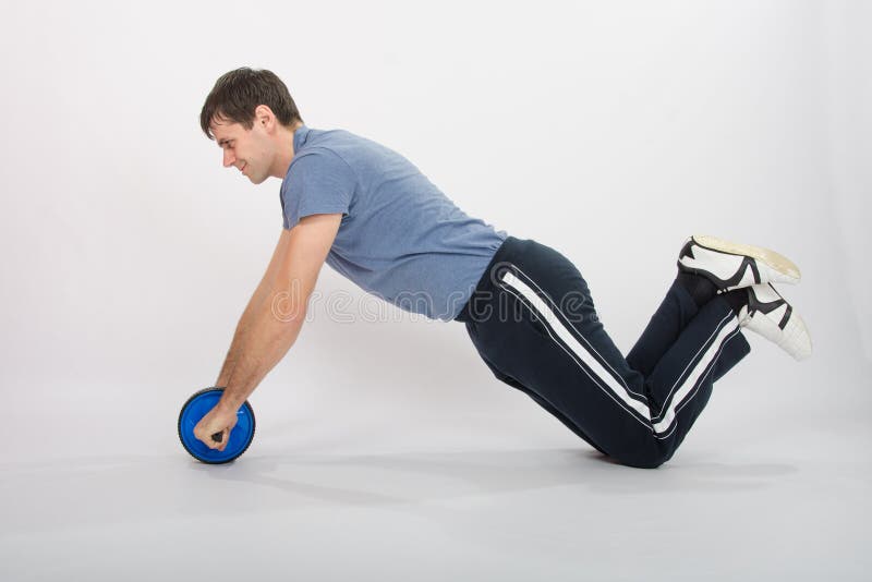 The Athlete is Pushed from Floor To Wheel Stock Photo - Image of ...