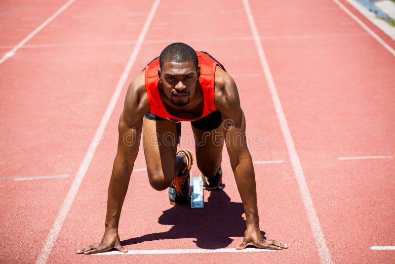 Athlete ready to run stock photo. Image of person, sports - 74027632