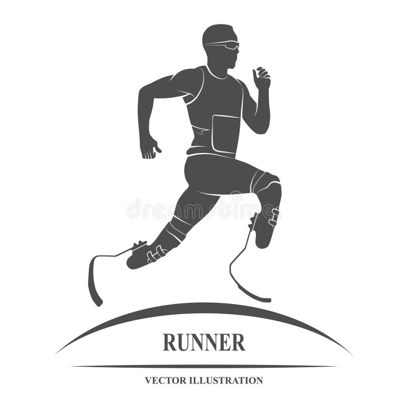 Athlete runner Icon stock vector. Illustration of artificial - 72158942