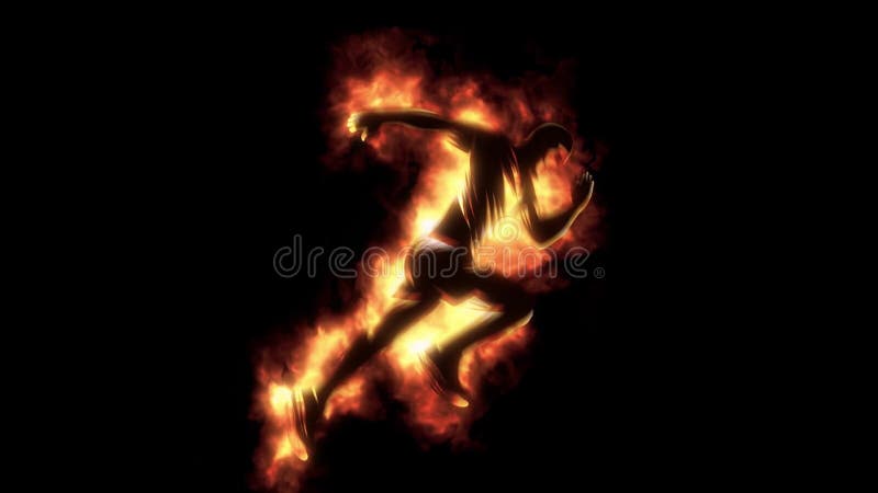 Athlete Runner Logo Looping Animation Graphic Element Stock Footage ...