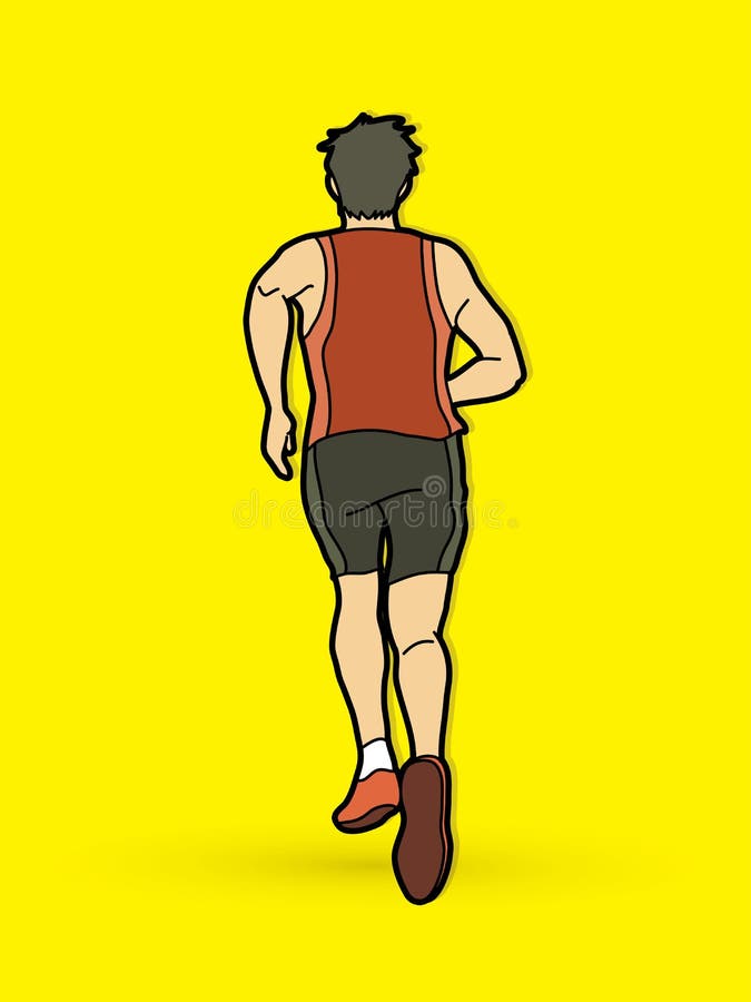 Athlete Runner, a Man Runner Graphic Vector. Stock Vector ...