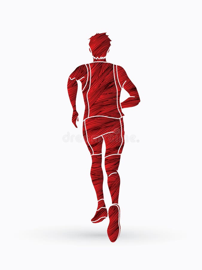 Athlete Runner, a Man Runner Graphic Vector. Stock Vector ...