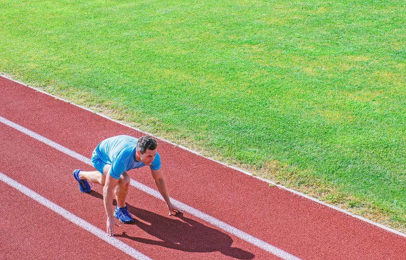Athlete Runner Prepare To Race. Joint Mobility Exercises To Improve ...