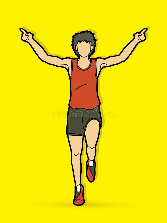 Athlete Runner, Runner, Start Running Graphic Vector Stock Vector ...